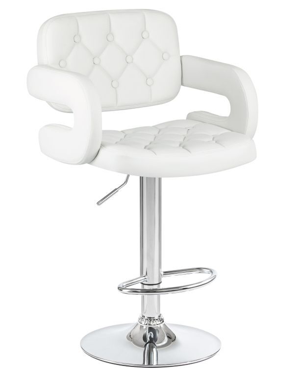 Барный стул Империя стульев Tiesto-D LM-3460 white, хром/белый