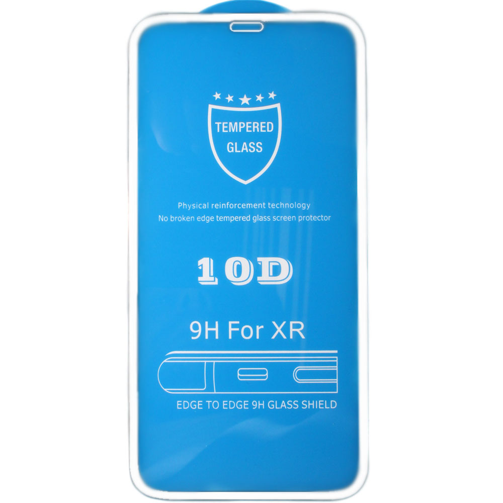 Защитное стекло для iPhone 11 Pro Brosco 3D по форме дисплея, с белой рамкой