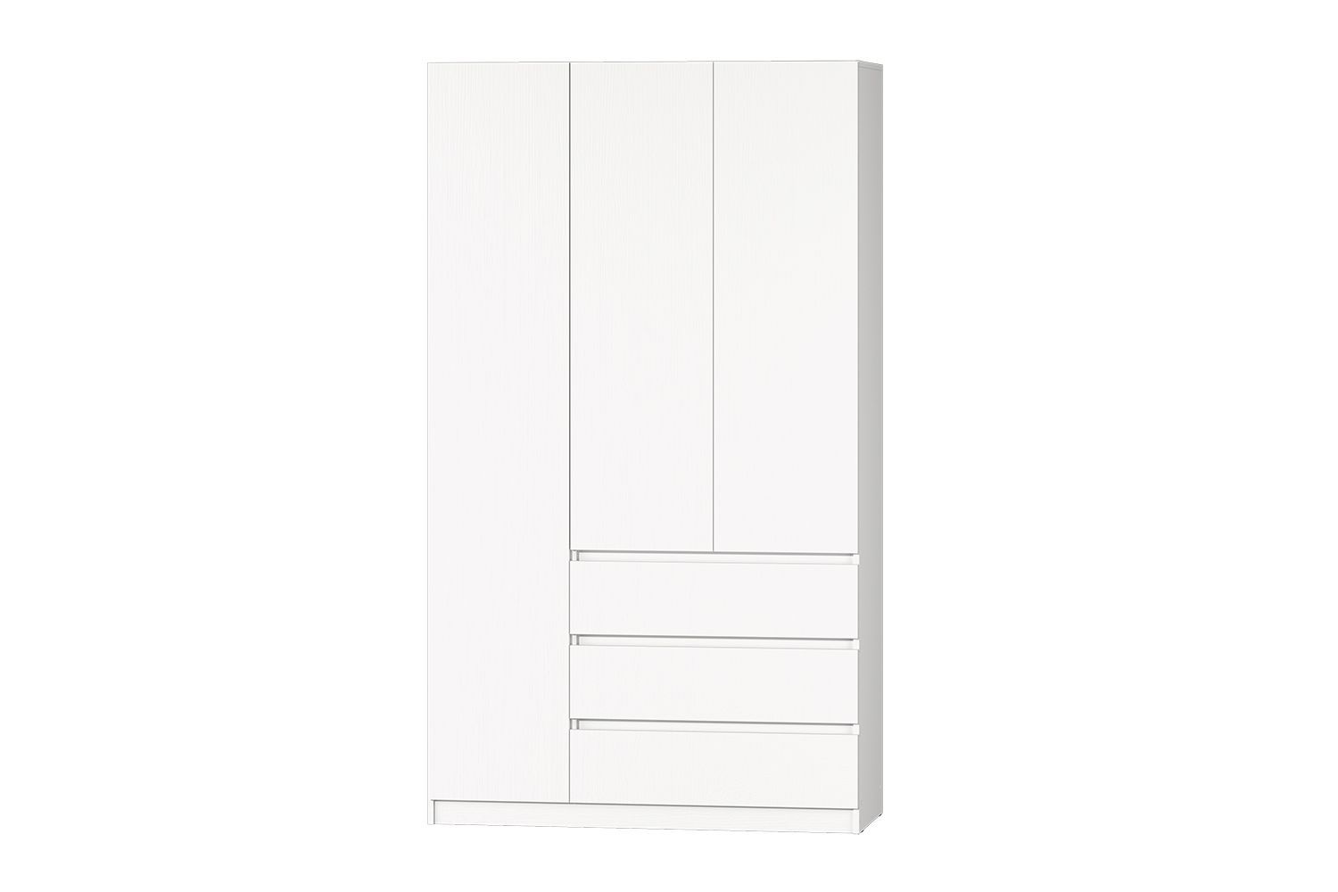 Шкаф распашной Зарон МС "Хилтон" №2 1200, Белый текстурный
