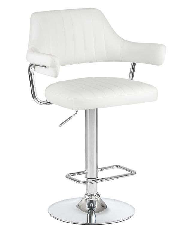 Барный стул Империя стульев CHARLY LM-5019 white, хром/белый