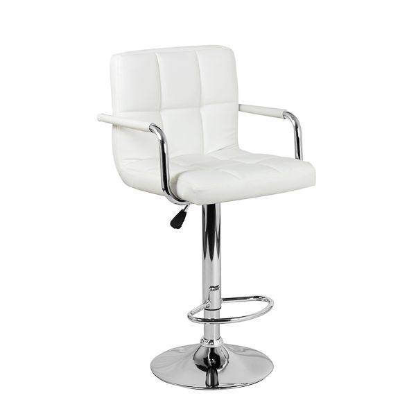 Барный стул Империя стульев Kruger arm WX-2318C white, хром/белый