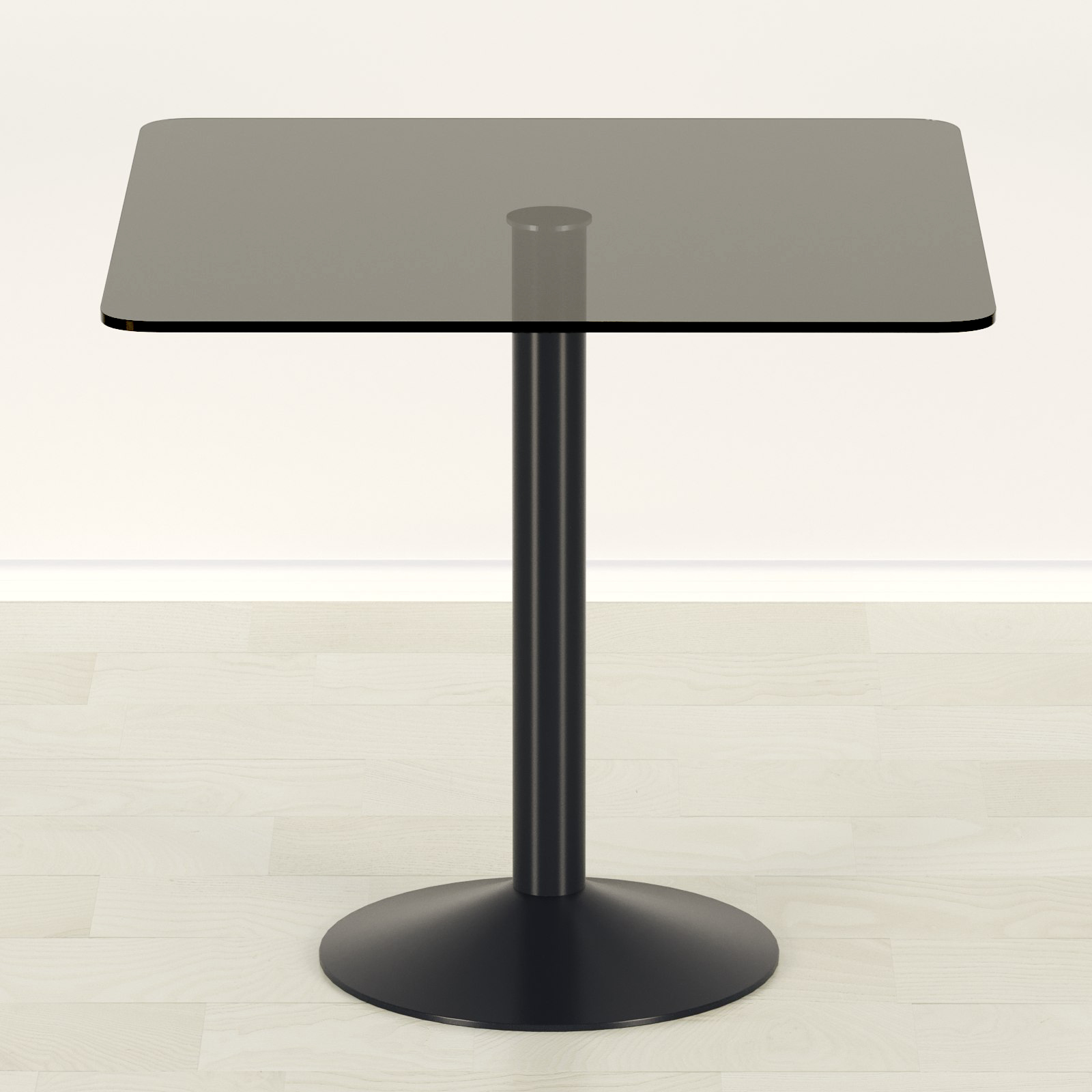 Стеклянный стол Mebel Apartment Троя 10 серый/черный 700х600