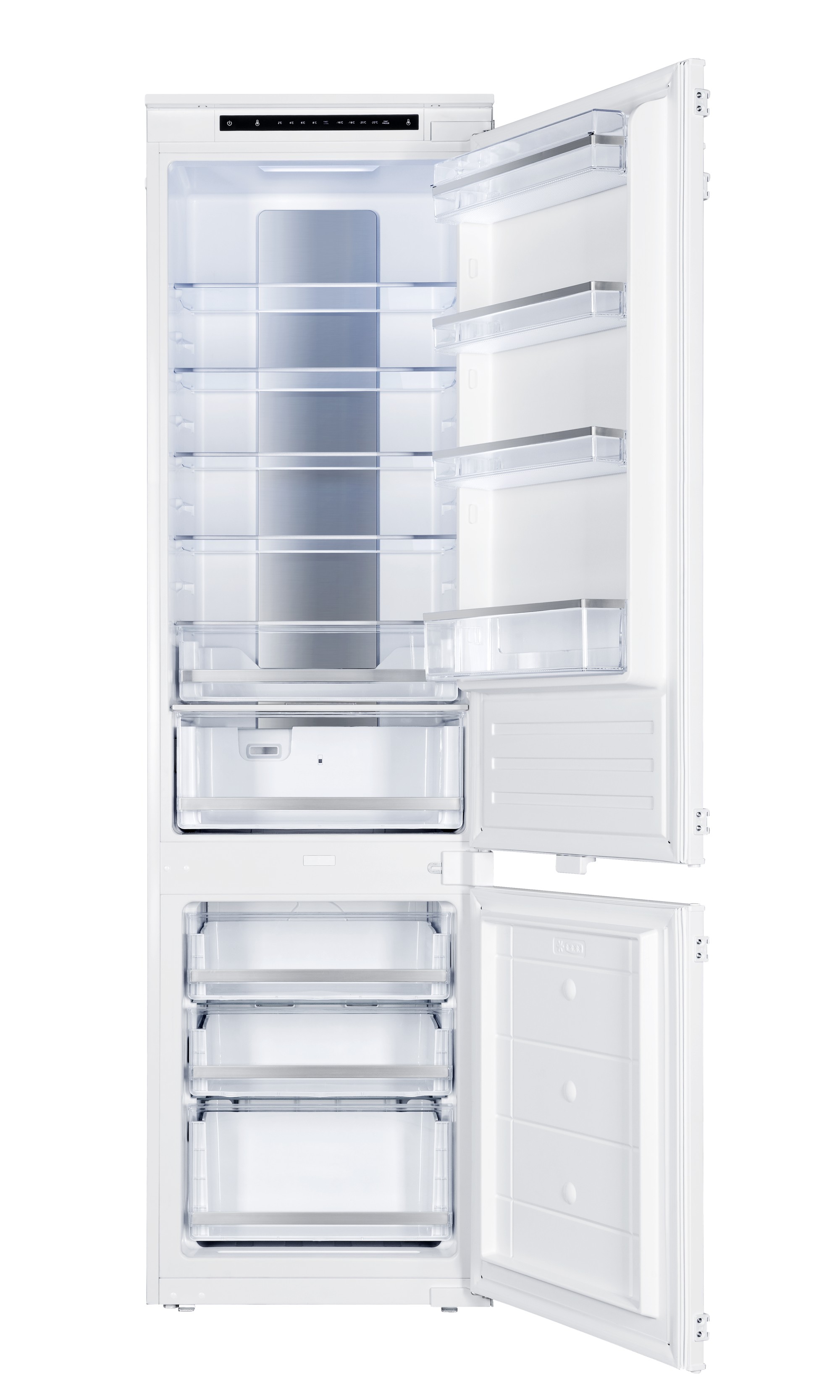 Встраиваемый холодильник Meferi MBR193 TOTAL NO FROST ULTRA белый