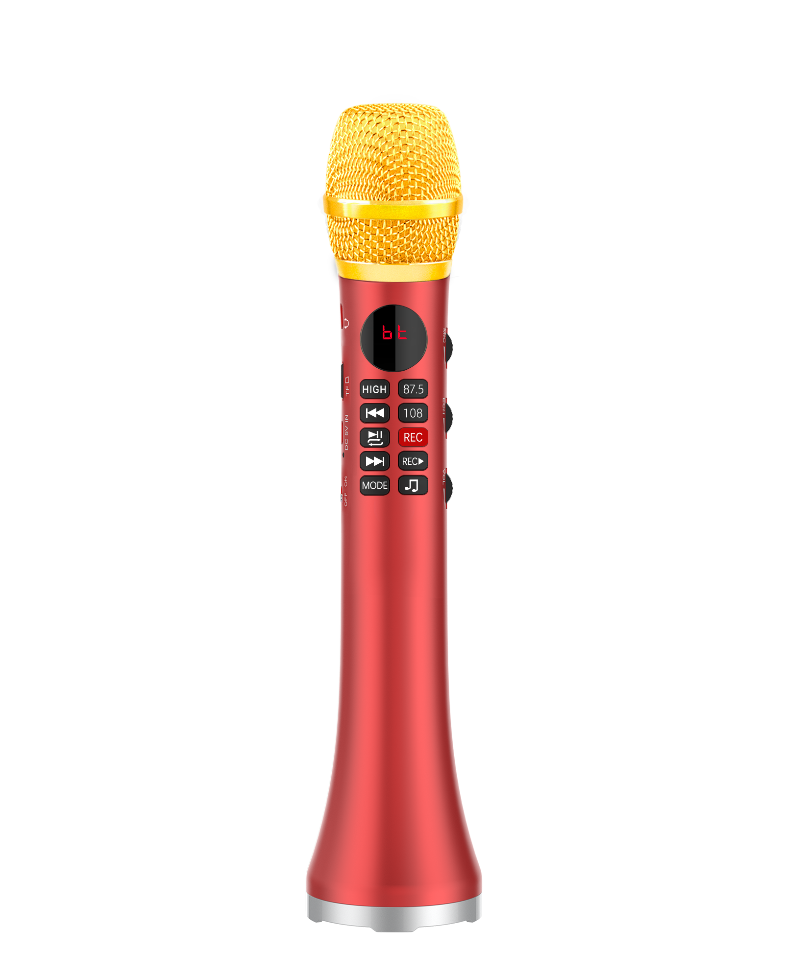 Профессиональный караоке-микрофон L-699 DSP 20W, красный