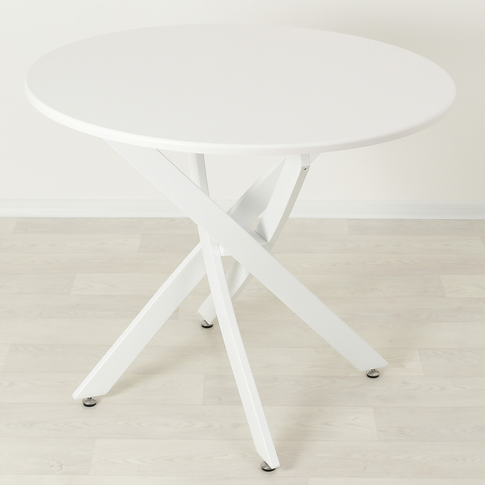Кухонный стол из МДФ Mebel Apartment Рим 18 белый/белый D80