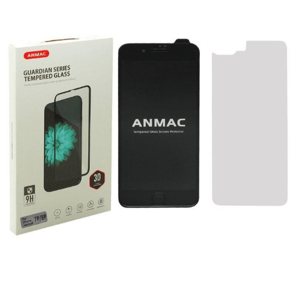 Защитное стекло ANMAC для iPhone 7/8 Plus 3D + пленка назад черное