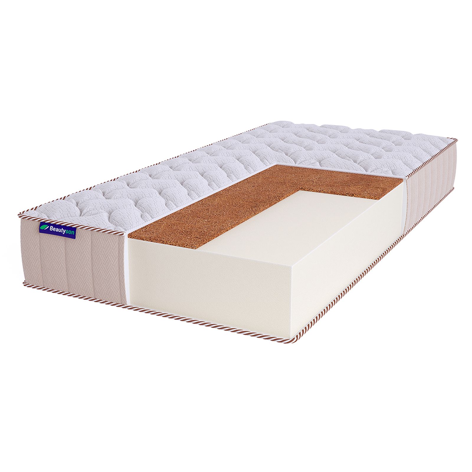 Матрас Beautyson Roll Foam 18 Cocos Lux, 65х175, 21 см, беспружинный
