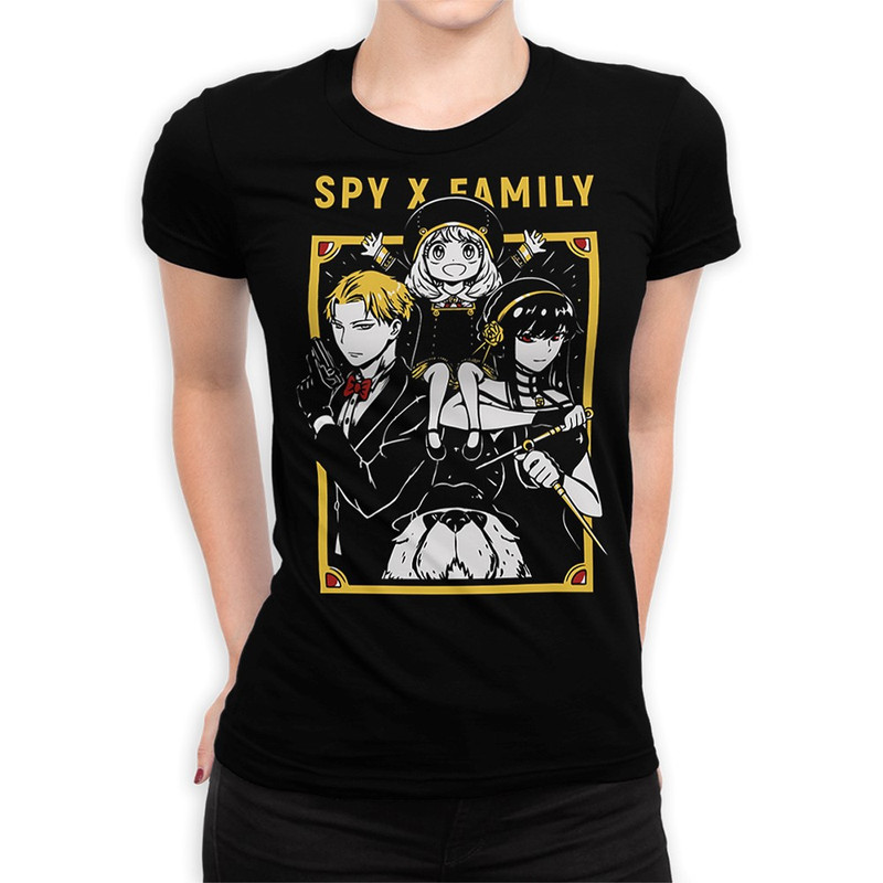 Футболка женская Design Heroes Аниме Семья Шпиона Spy x Family 1 черная 3XL