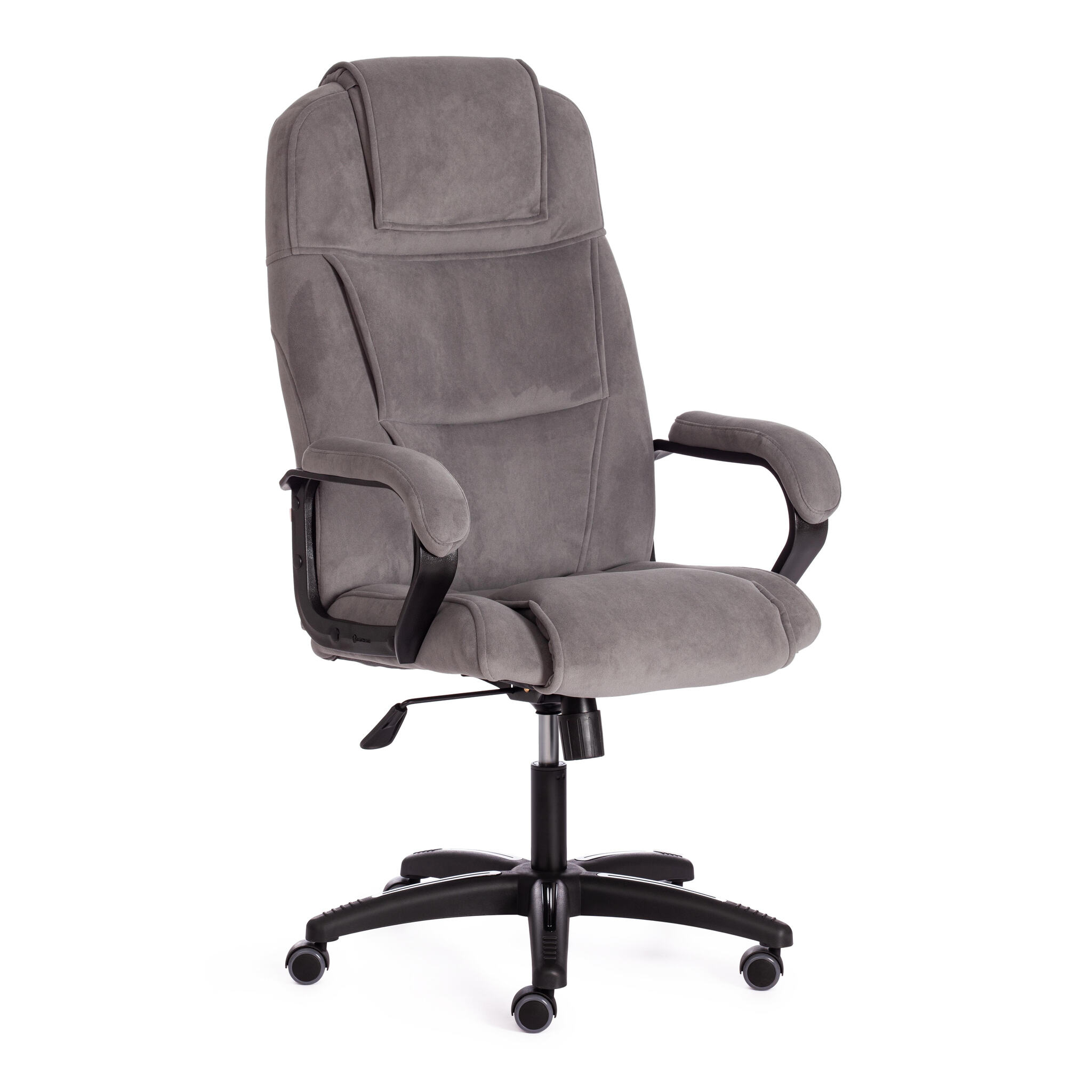 Кресло руководителя Империя стульев BERGAMO-22 Flock флок, серый