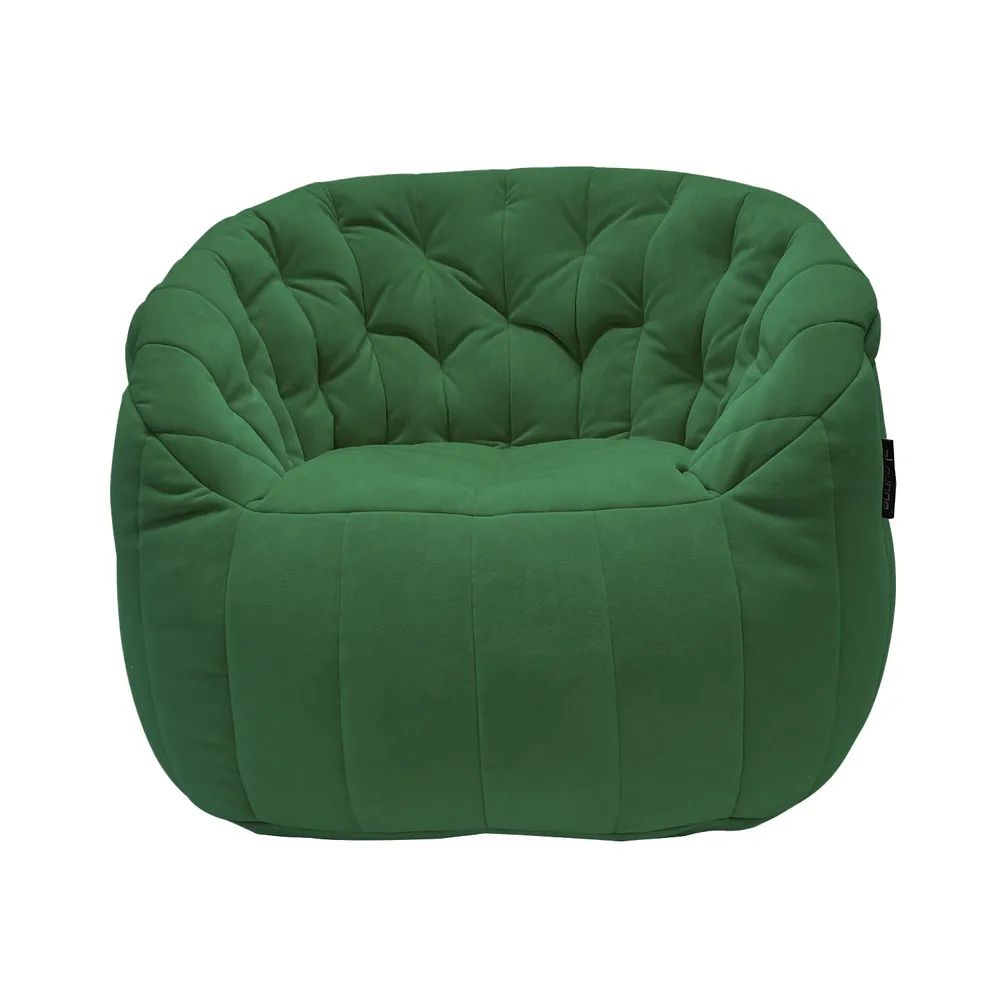 Бескаркасное кресло aLounge - Butterfly Sofa - Forest Green (велюр, изумрудный)