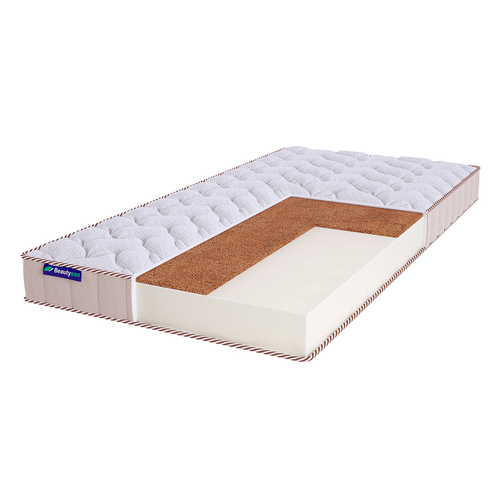 Матрас Beautyson Roll Foam 10 Cocos Lux, 85х150, 13 см, беспружинный