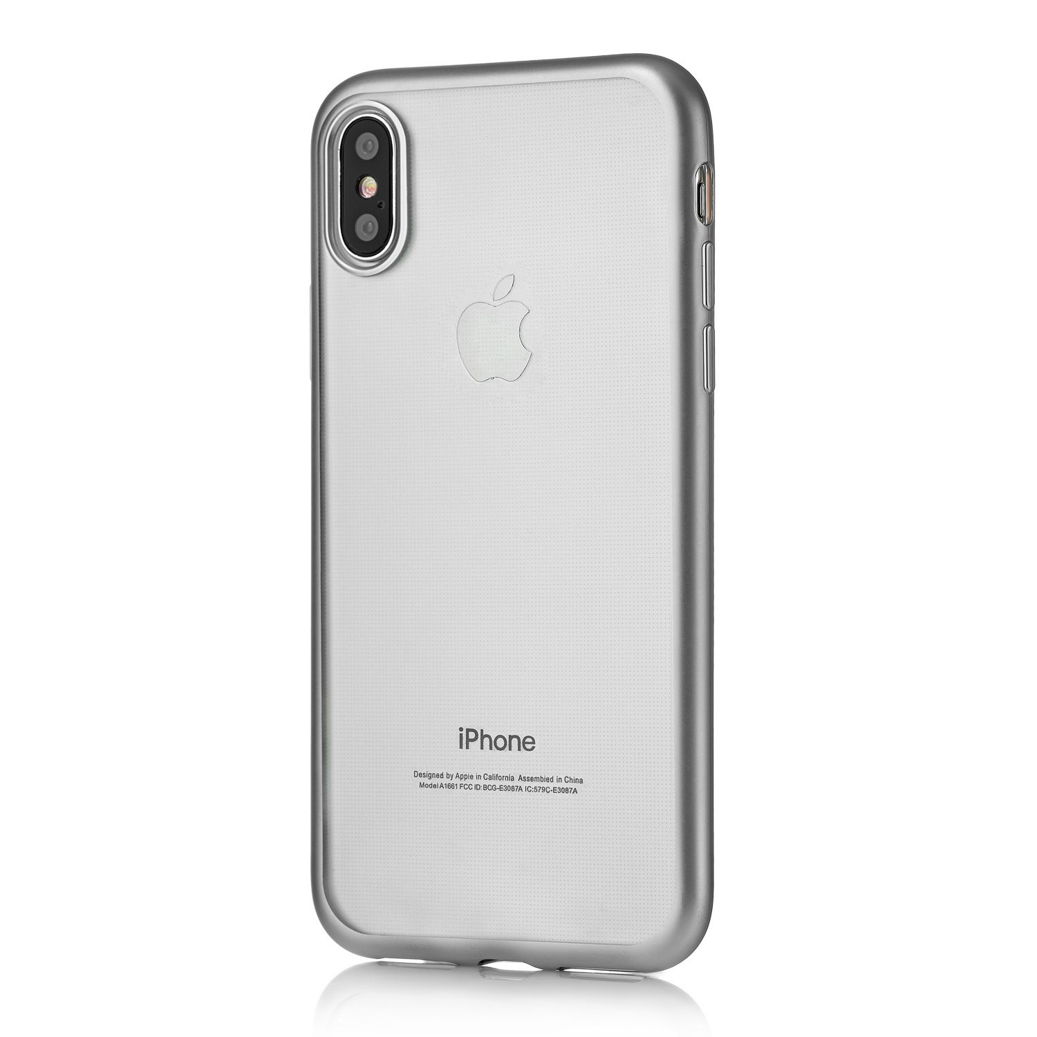 Чехол uBear для iPhone X / Xs, полупрозрачный силикон с рамкой