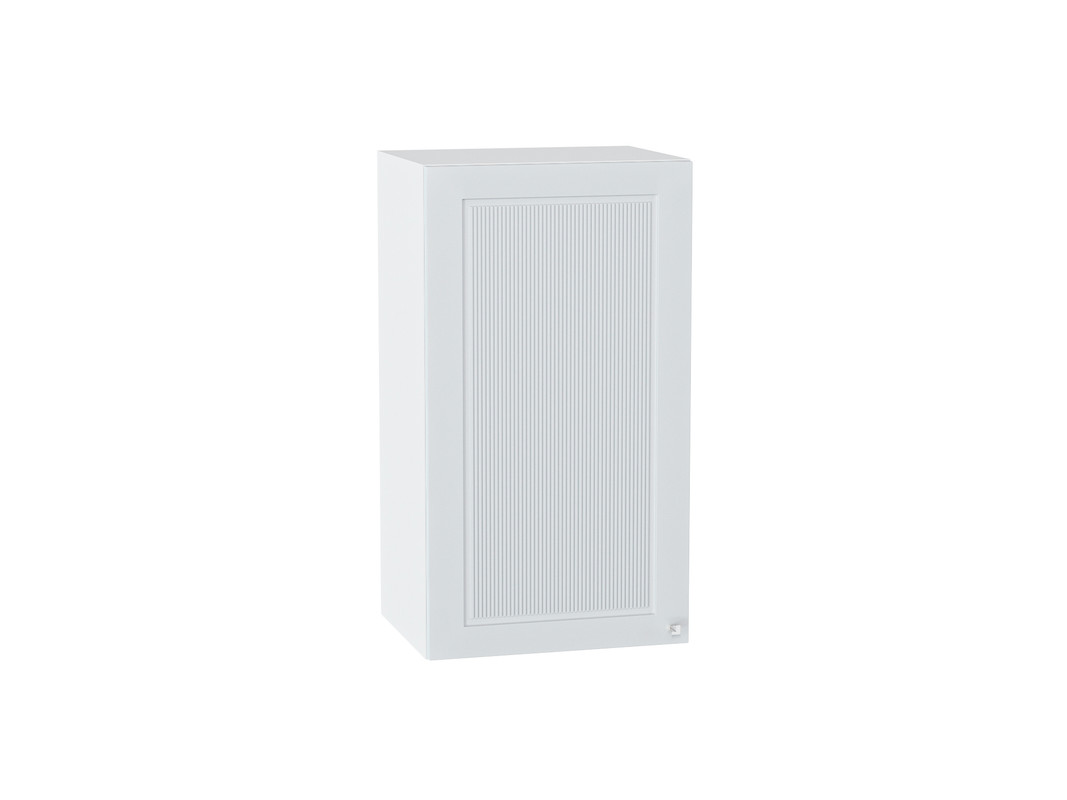Навесной шкаф 400 с 1-ой дверцей МС Моцарт Сурская мебель МДФ цвет Белый/Айленд силк Ф20