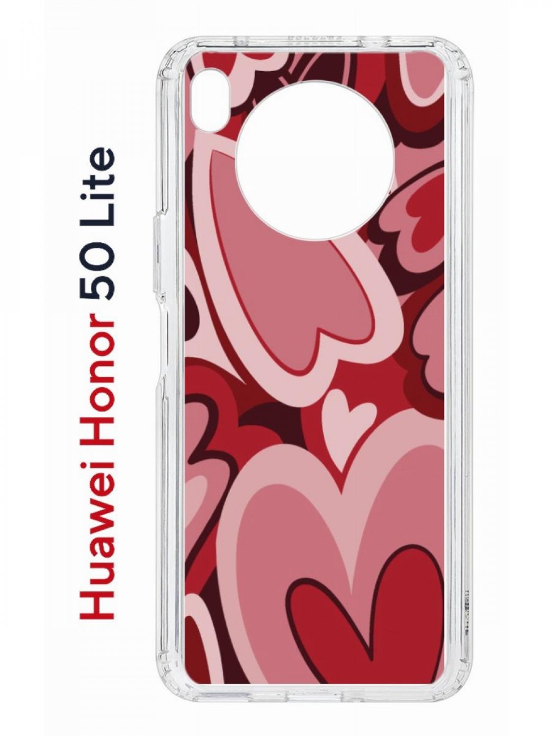 Чехол на Honor 50 Lite, Huawei Nova 8i Kruche Print Сердечки, противоударный бампер