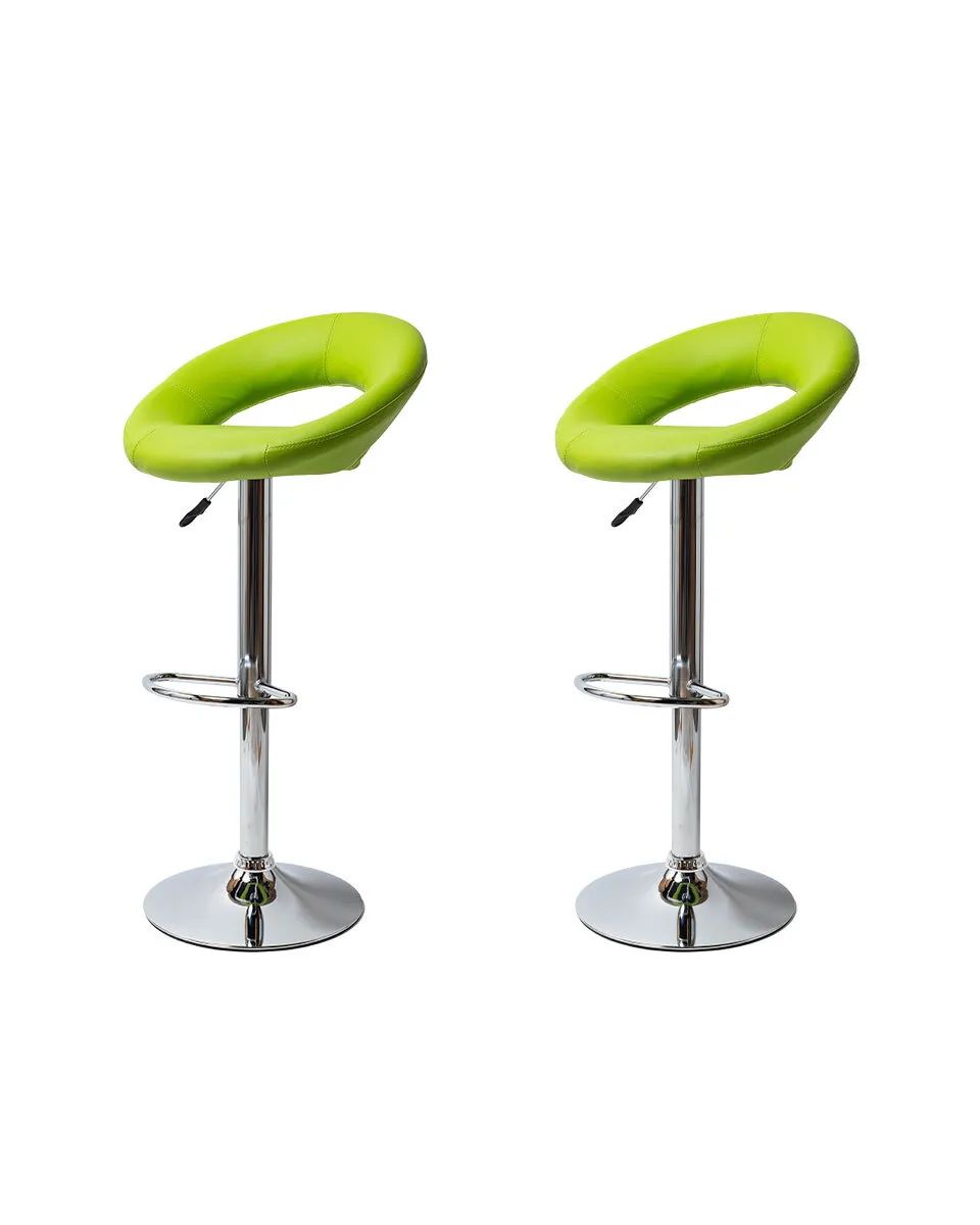 Комплект барных стульев 2 шт. La Room BN-1009-1 BN 1009-1, серебристый/зеленый/бежевый