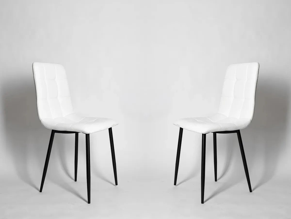 Комплект стульев 2 шт. La Room OKC - 1225, черный/белый