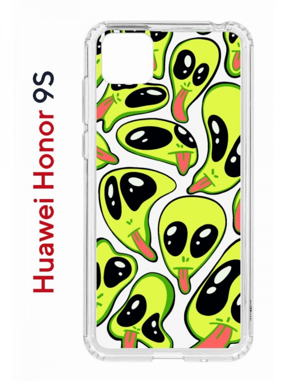 Чехол на Honor 9S, Huawei Y5p 2020 Kruche Print Инопланетянин, противоударный бампер