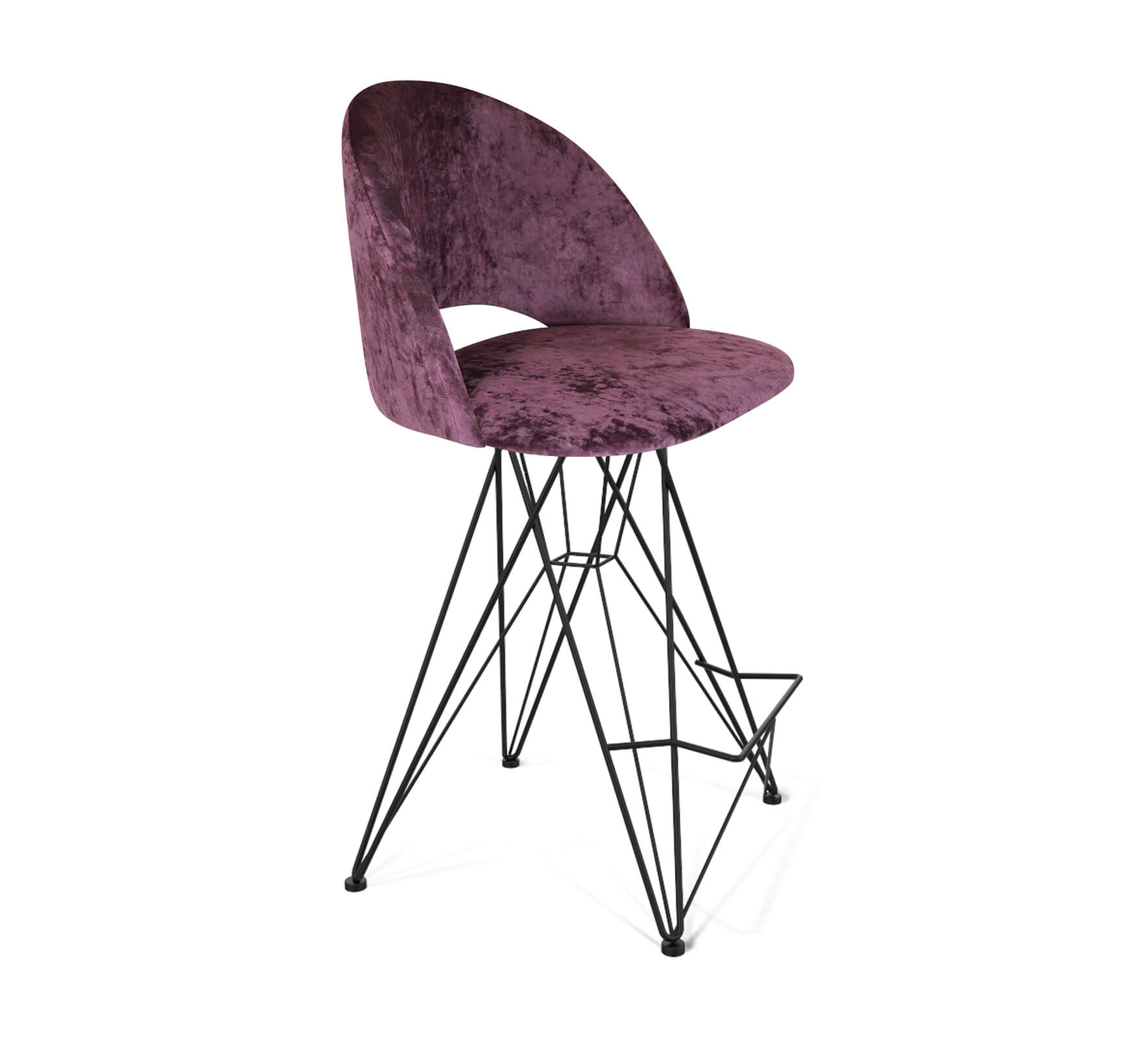 Полубарный стул Sheffilton SHT-ST34/S66-1 221020, вишневый джем/чёрный муар