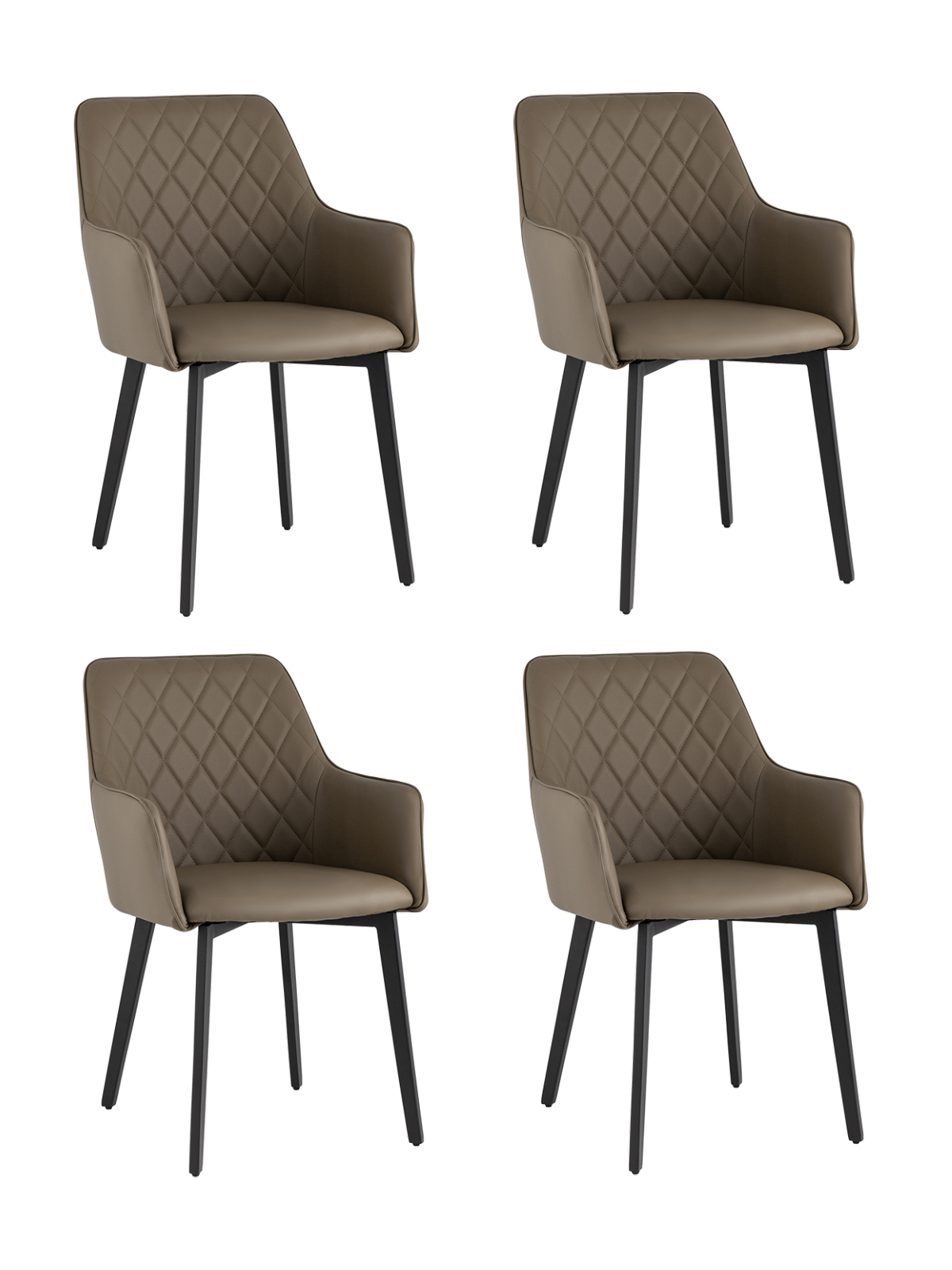Комплект стульев 4 шт. Stool Group Прайм, коричневый