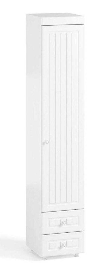 Шкаф 1 дв (410) с Малой глухой дверью и ящиками Катрин-К МН-30 Монако Белое дерево