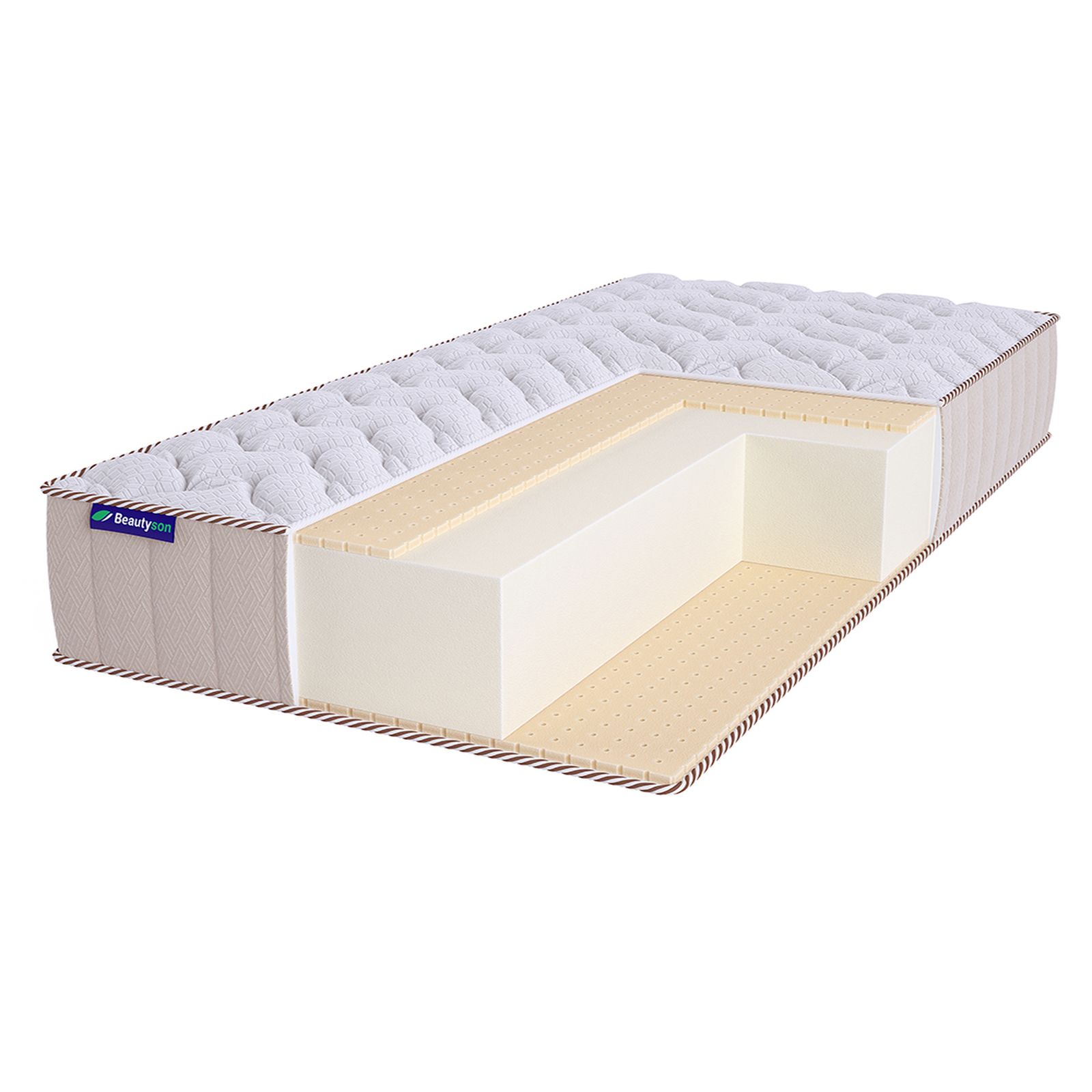 Матрас Beautyson Roll Foam 18 Latex Double Lux, 135х186, 22 см, беспружинный