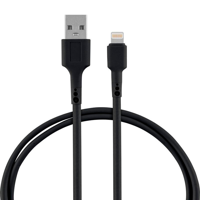 Кабель Energy ET-30 USB - Lightning, 1 м, черный