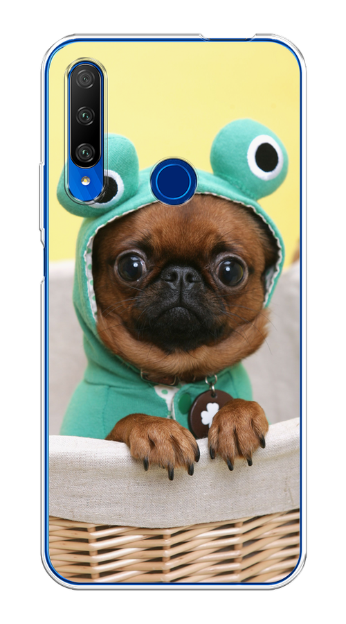 Чехол на Huawei Honor 9X Premium  "Собачка в шапке лягушки"