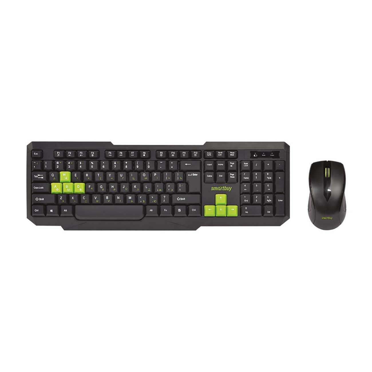 Комплект клавиатура и мышь SmartBuy ONE 230346A Black/Green (SBC-230346AG-KN)