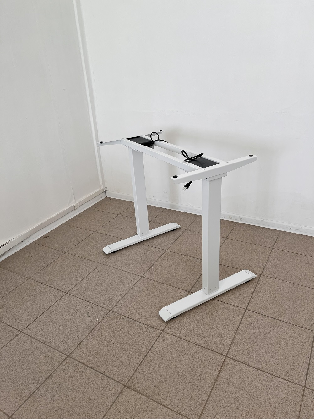 Подстолье для компьютерного стола с регулируемой высотой UPSTOL, двухмоторный, белый