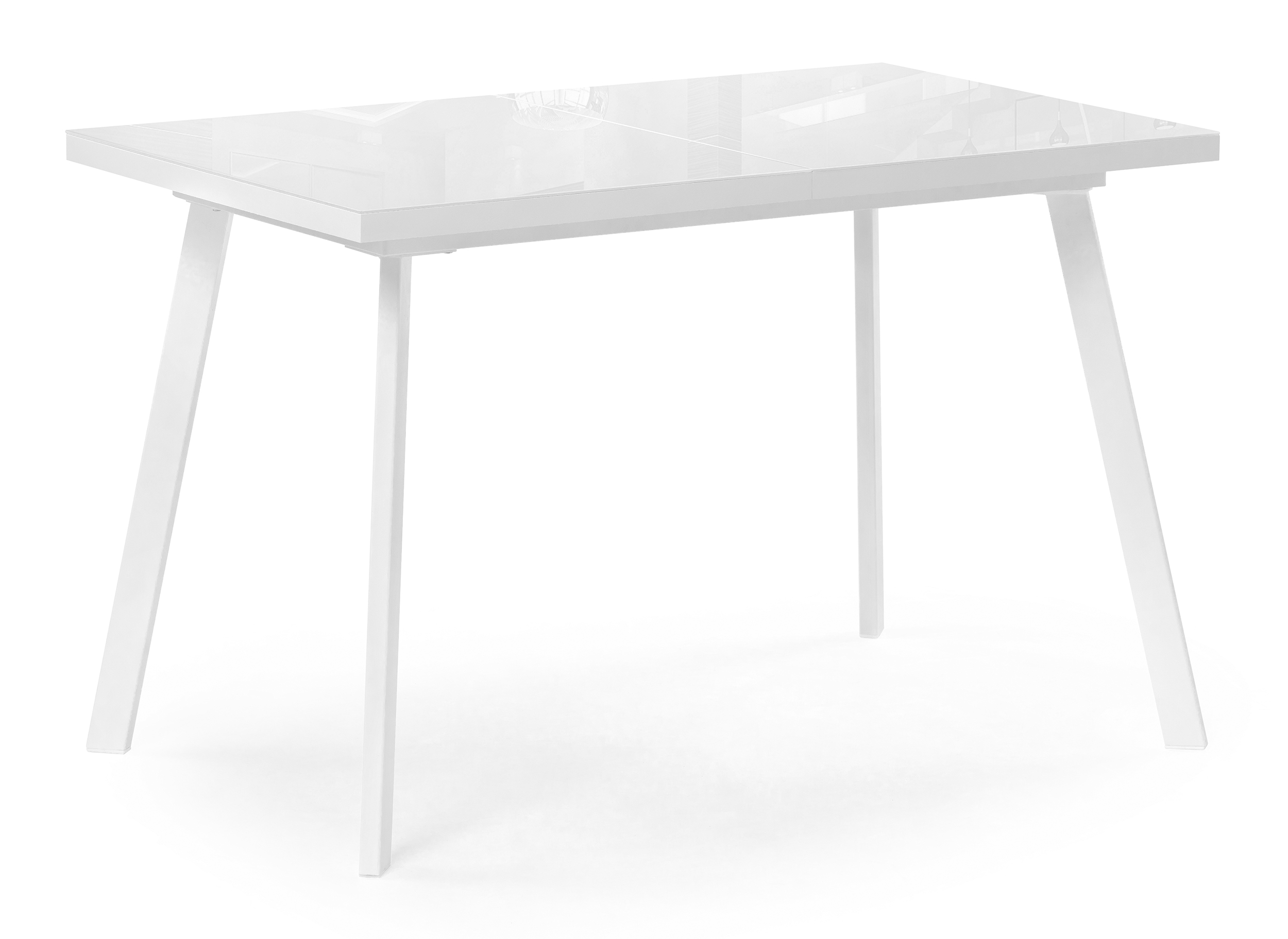 Стеклянный стол Woodville Маккензи 120(150)х70х77 белый