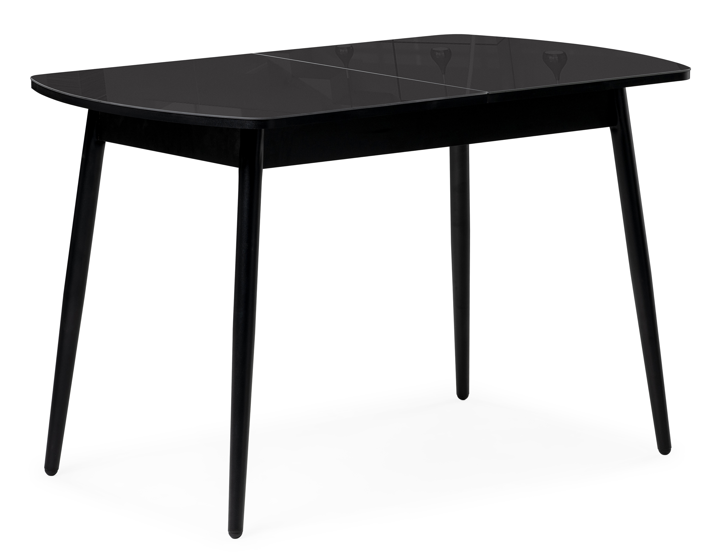 Стеклянный стол Woodville Бейкер черный
