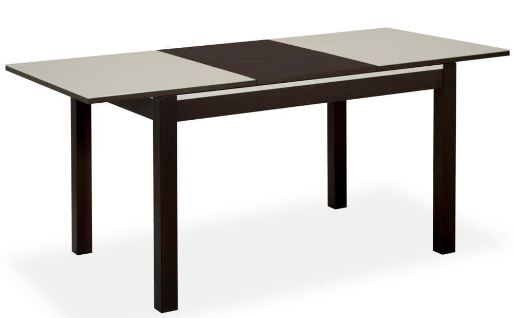 Стеклянный стол DE Pranzo TEMPO 120 Венге (WE)/Стекло капучино (VECA)