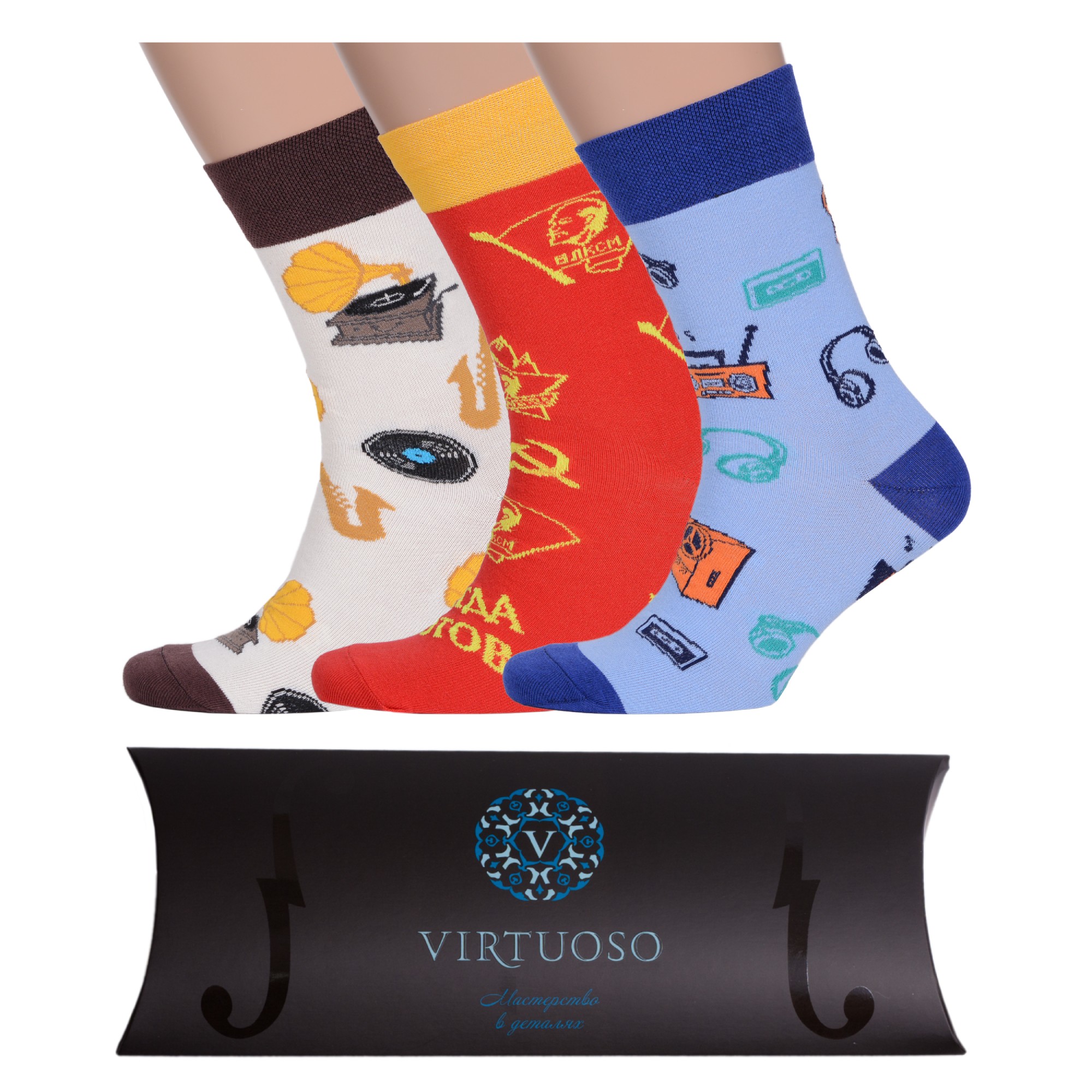 Набор носков VIRTUOSO Ви3-5564-4 разноцветный 27 (41-43)