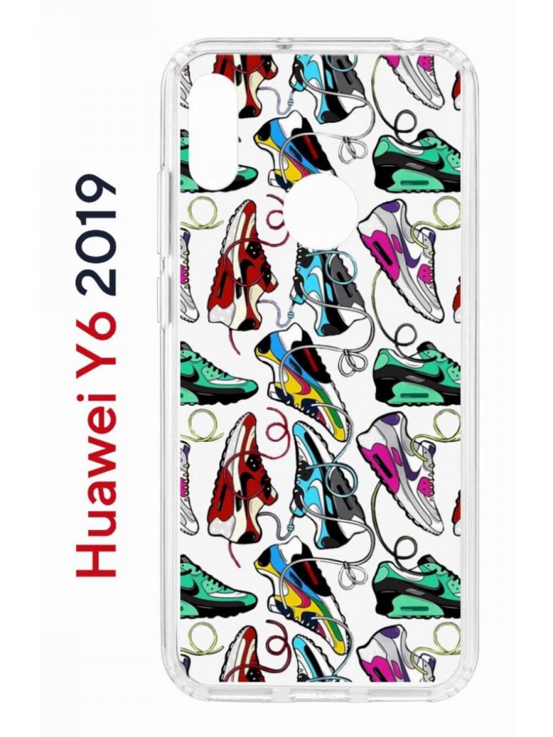 Чехол на Huawei Y6 2019,Honor 8A Kruche Print Кроссы Nike Air Max, противоударный бампер