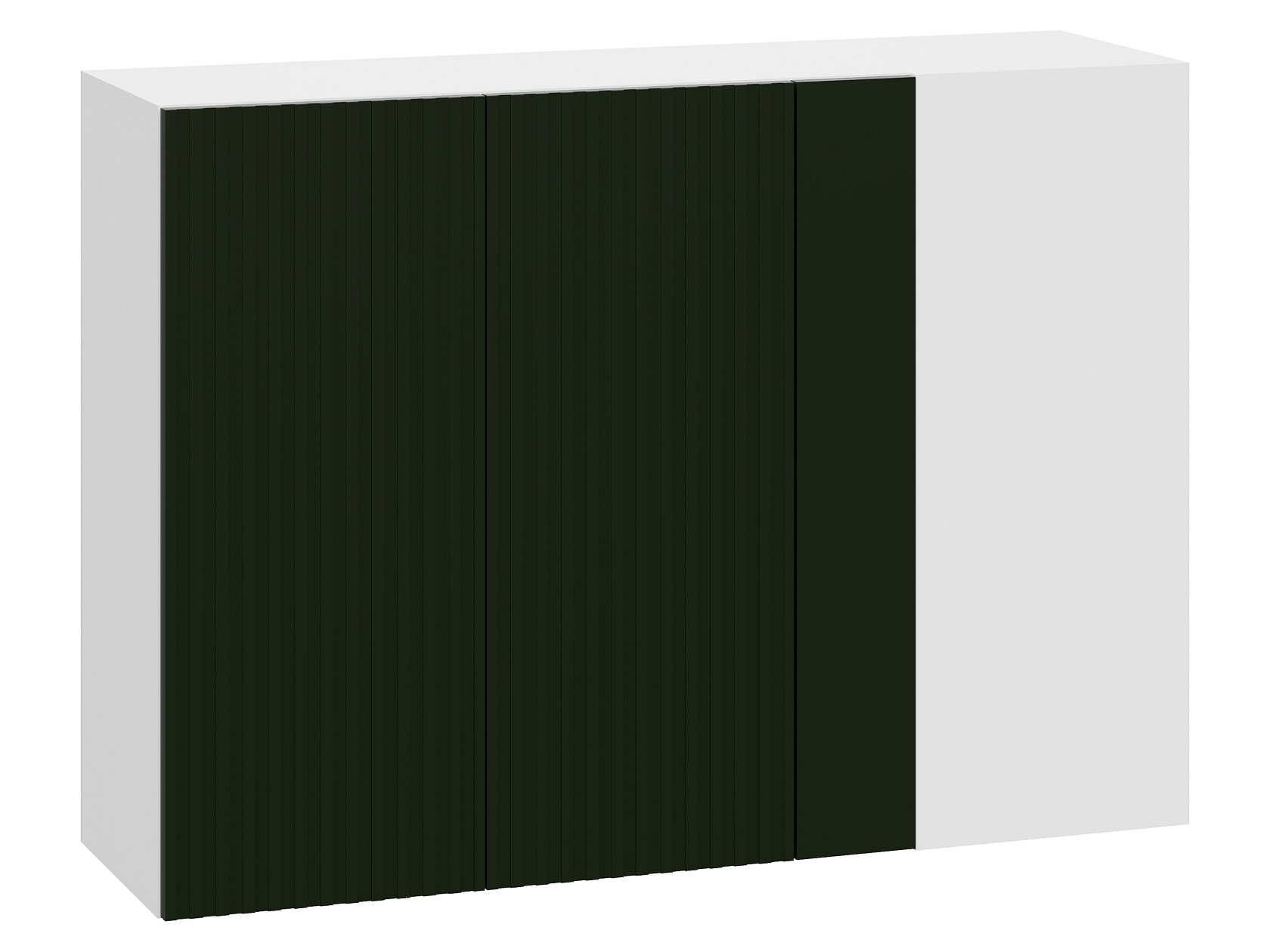 Навесной шкаф угловой СВ-Мебель Стайл Белый / Олива софт 720 мм