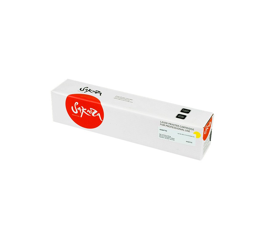 Картридж для лазерного принтера SAKURA 44469752 SA44469752 Yellow, совместимый