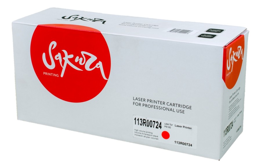 Картридж для лазерного принтера SAKURA 113R00724 SA113R00724 Black, совместимый