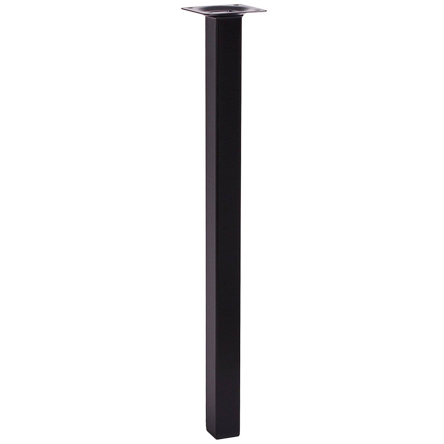 Ножка металлическая квадратная нерегулируемая Tech-Krep 25х25х400 мм, черная, 4 шт