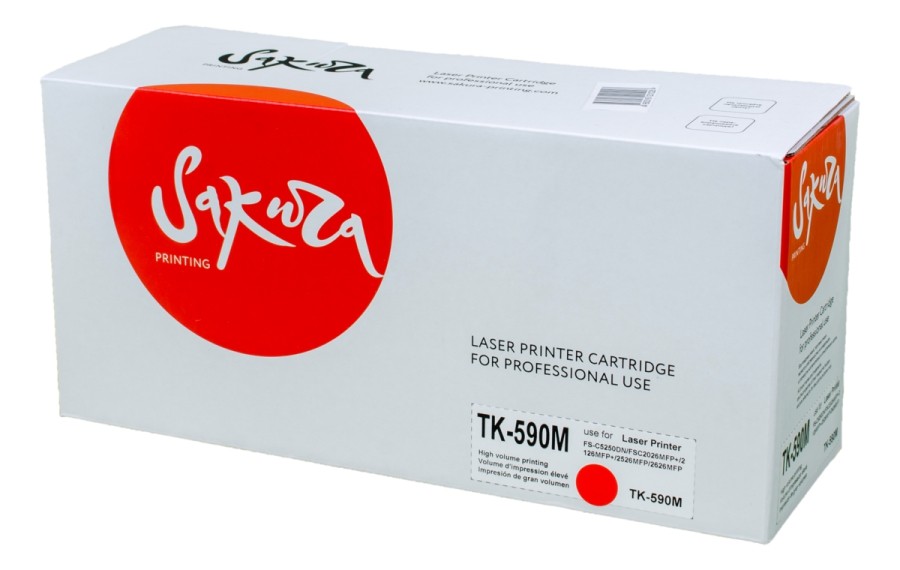 Картридж для лазерного принтера SAKURA TK590M SATK590M Purple, совместимый