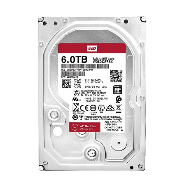 Диск жесткий WD Red Pro 6TB, 3.5", 7200 RPM, 256MB, SATA-III, WD6003FFBX