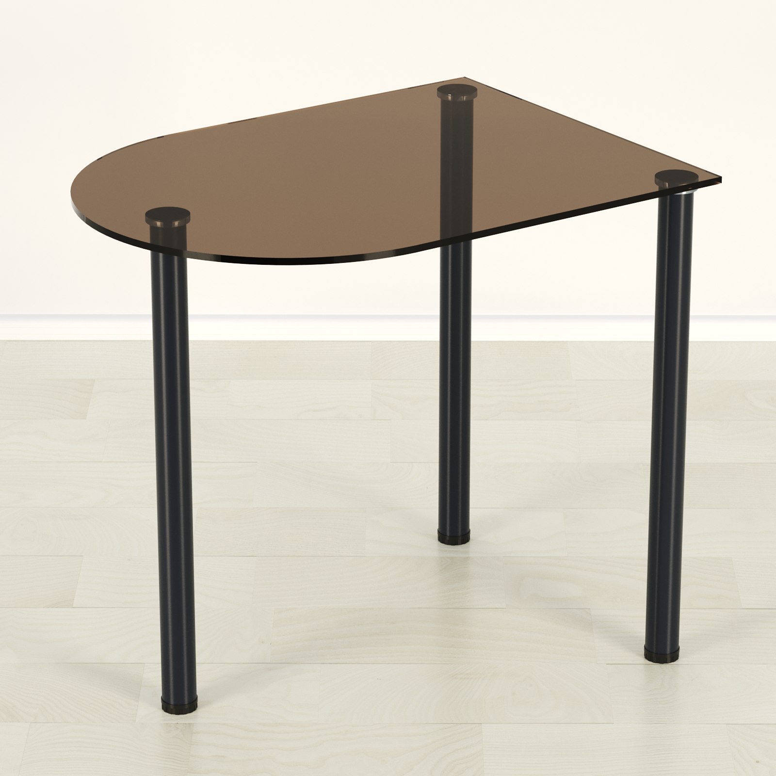 Стеклянный стол Mebel Apartment Эдель 30-3 бронза/черный 800х700