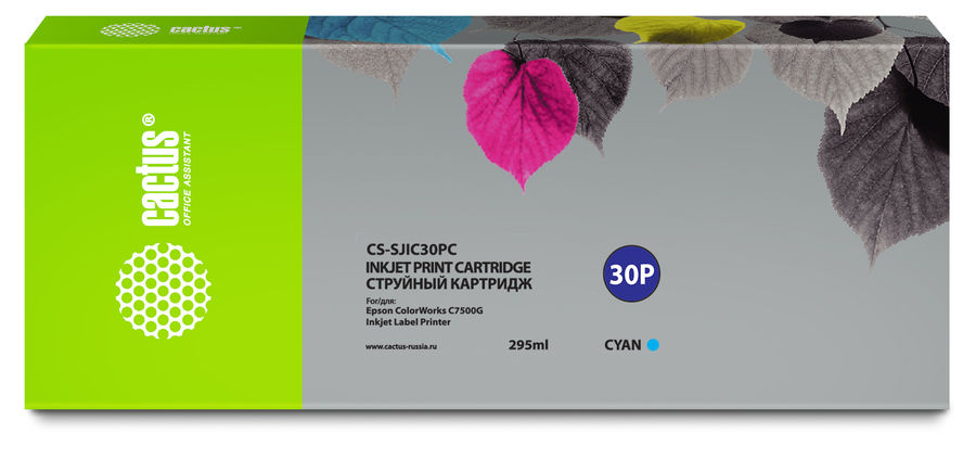 Картридж для струйного принтера CACTUS CS-SJIC30PC Blue, совместимый