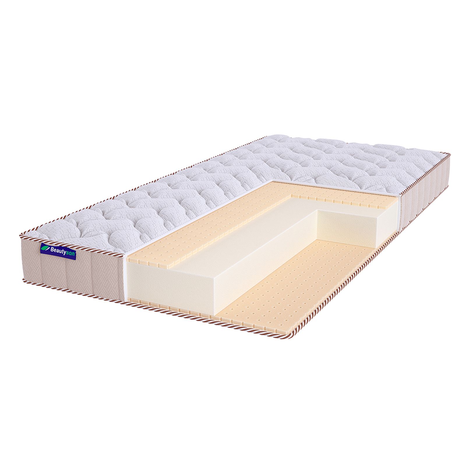 Матрас Beautyson Roll Foam 10 Latex Double Lux, 100х200, 14 см, беспружинный