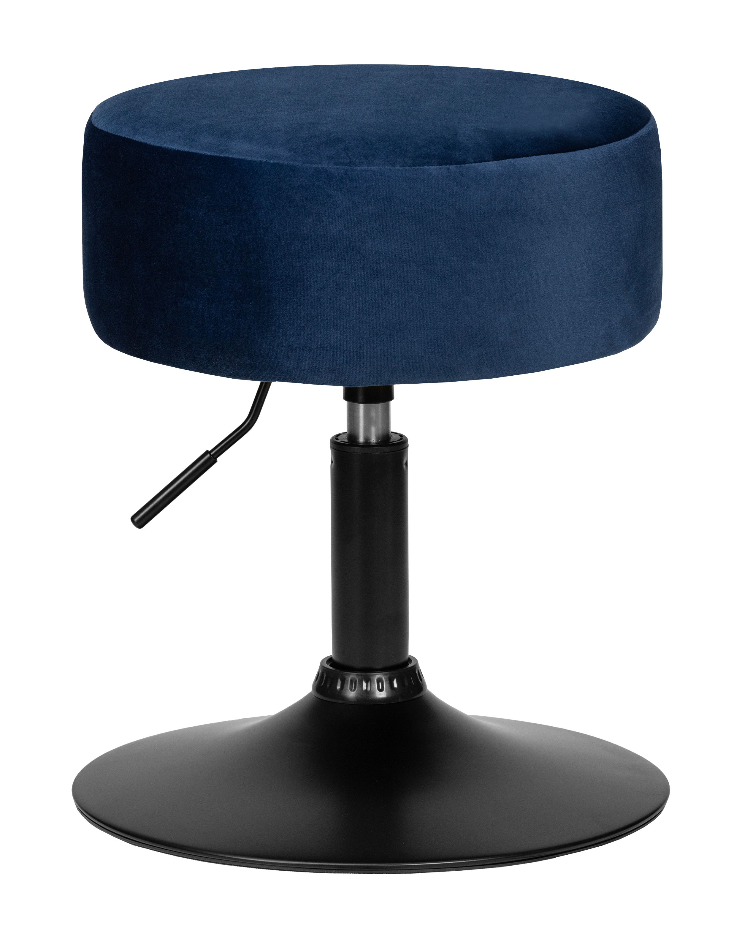 Пуф Лого-М DOBRIN DANNY BLACK сиденье синий велюр (MJ9-117), основание черный