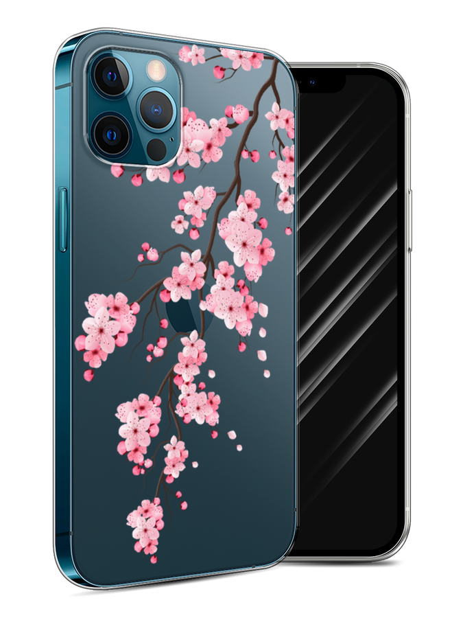 Чехол Awog на Apple iPhone 12 Pro / Айфон 12 Pro "Розовая сакура"