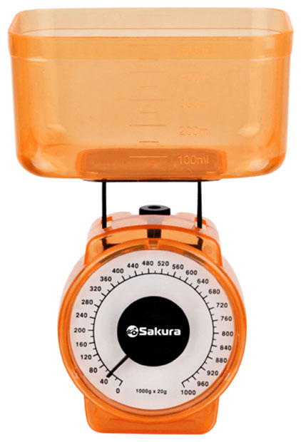 Весы кухонные SAKURA SA-6018A Orange