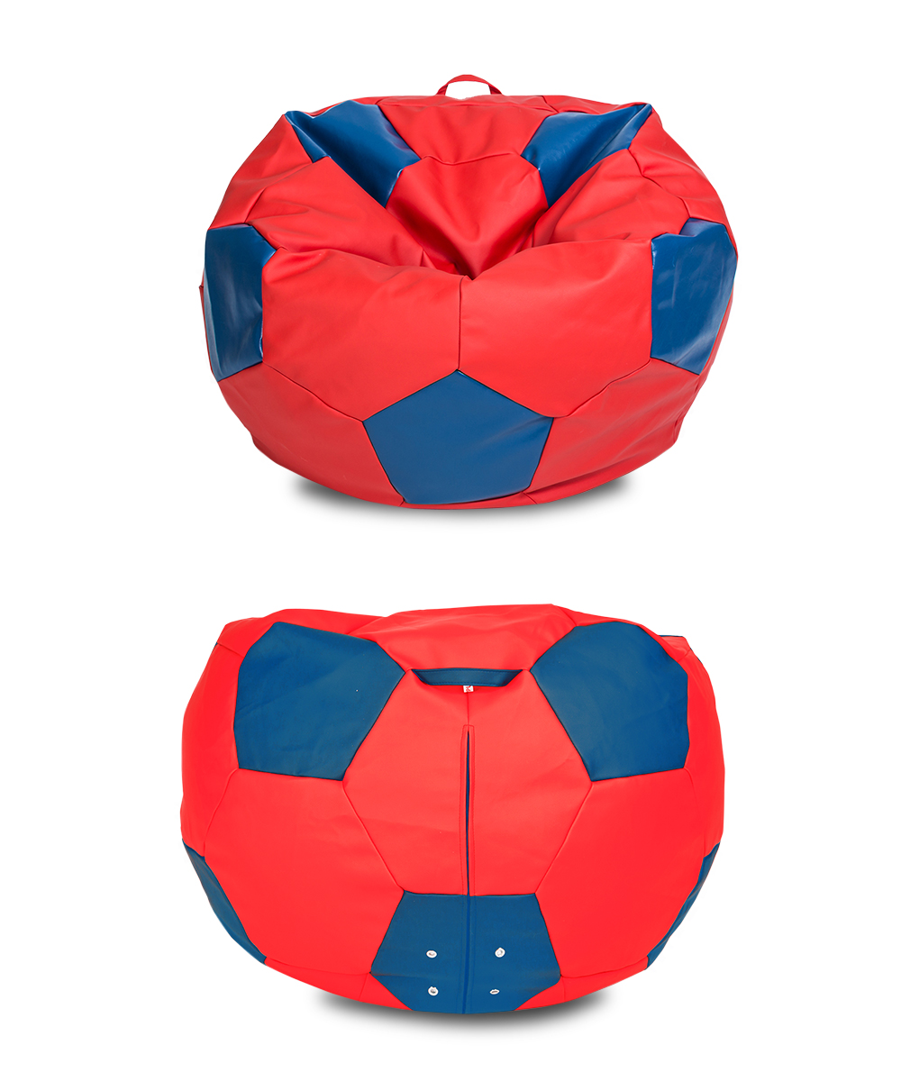 Кресло-мешок WowPuff Мяч Футбольный большой, Красно-синий