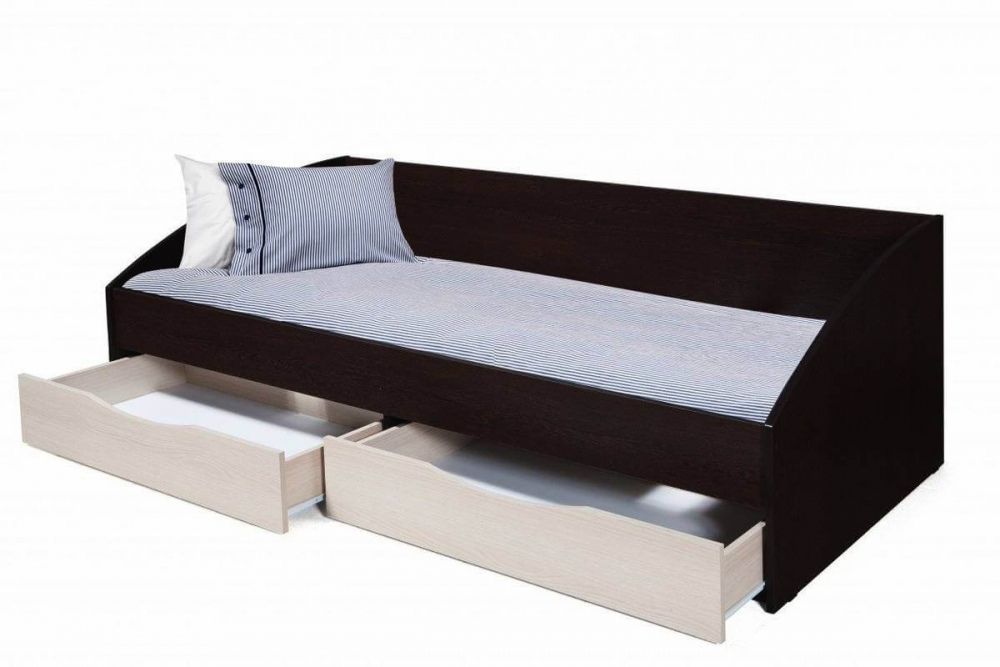 Кровать Олимп Фея - 3 симметричная 2000х900 Венге/Дуб молочный