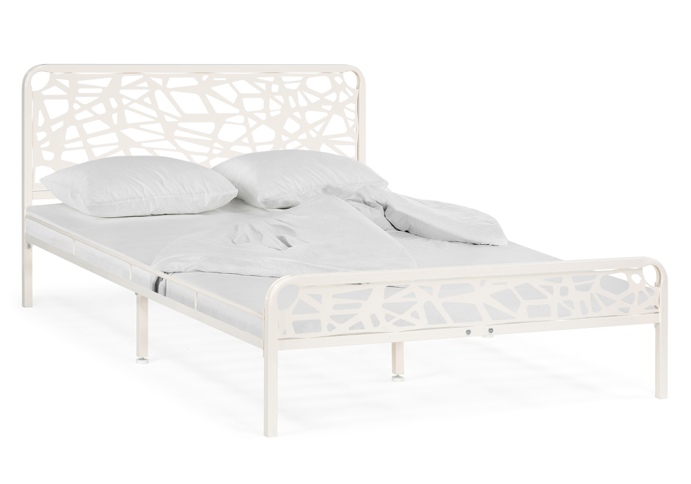 Двуспальная кровать Woodville Кубо 160х200 белый