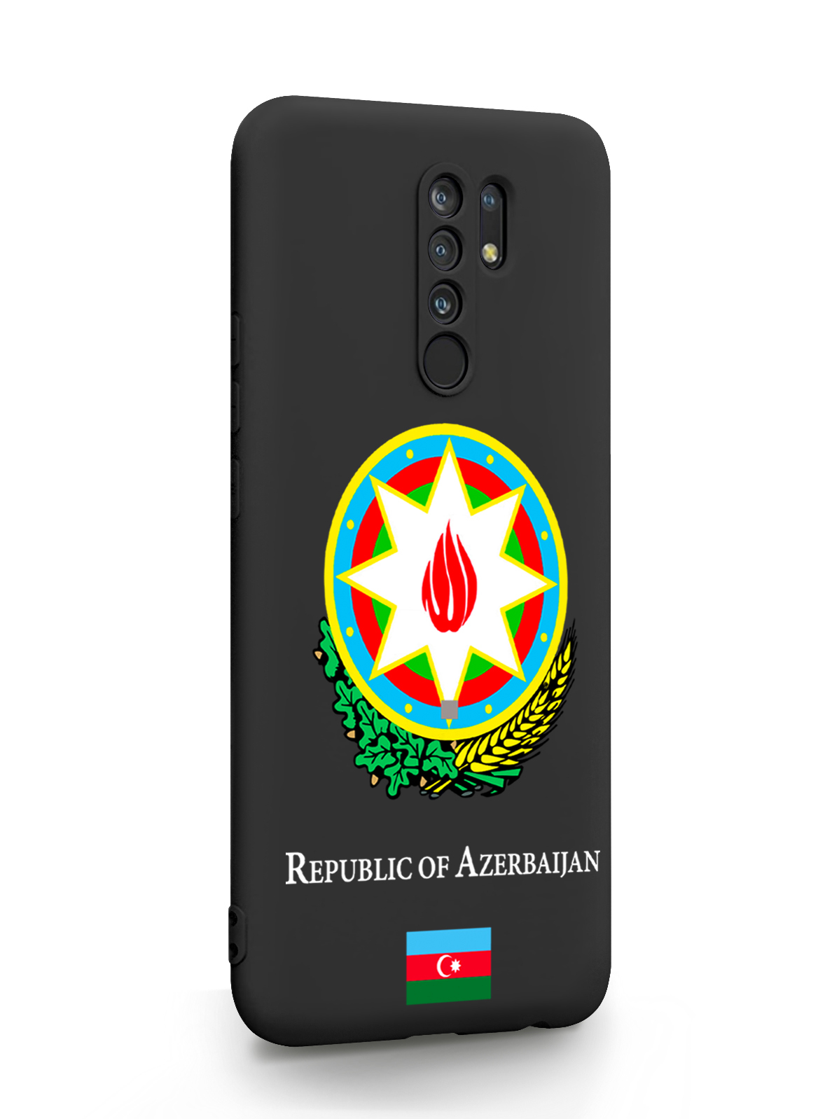 Чехол SignumCase для Xiaomi Redmi 9 Герб Азербайджана Black
